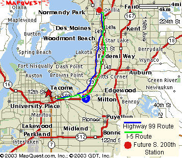 Tacoma Link Light Rail - Future Extensions